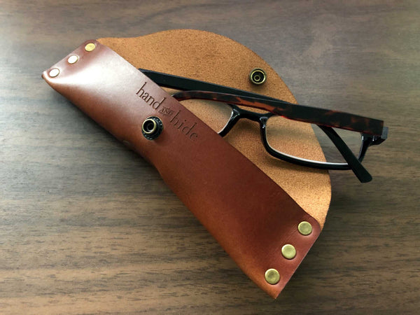 Leather Reading Glasses Case - Hand and Hide LLC