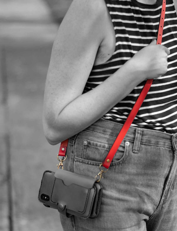 Leather Cross-Body or Shoulder Strap for Phone Case - Hand and Hide LLC