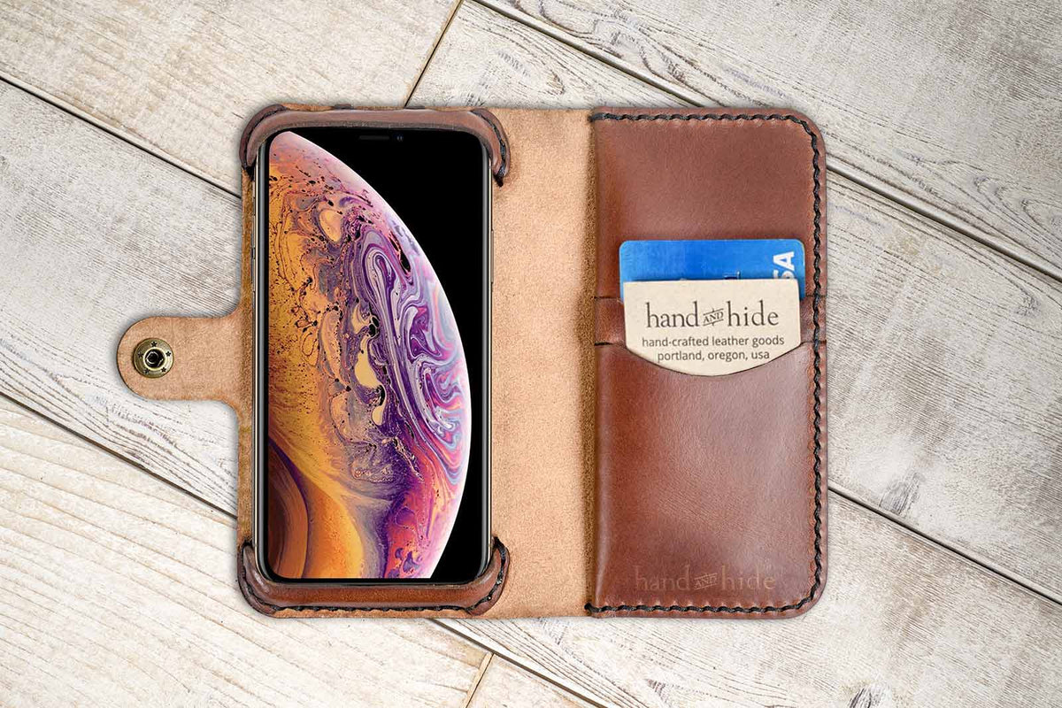 Hand and Hide Custom Leather Left-Handed Wallet Phone Case - Hand and ...